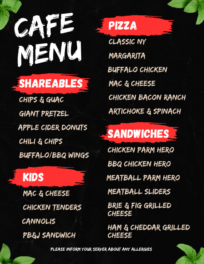 Cafe Menu - Riverhead Ciderhouse