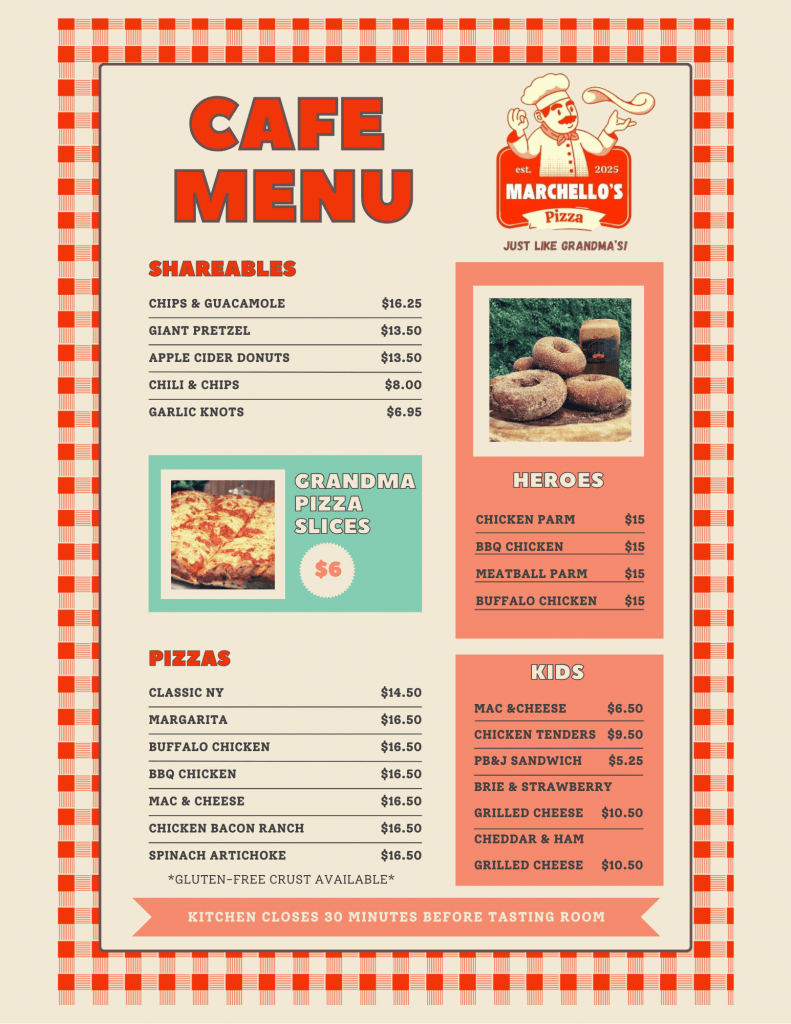 Cafe Menu - Riverhead Ciderhouse